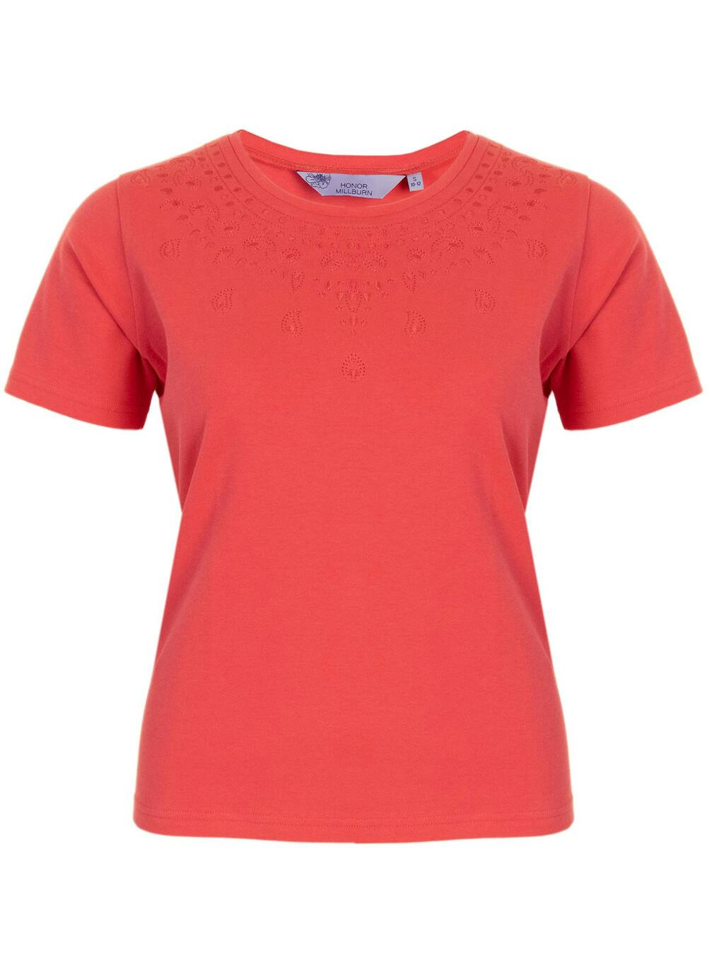 Honor Millburn Female Coral Crew Neck T Shirt | EWM | EWM