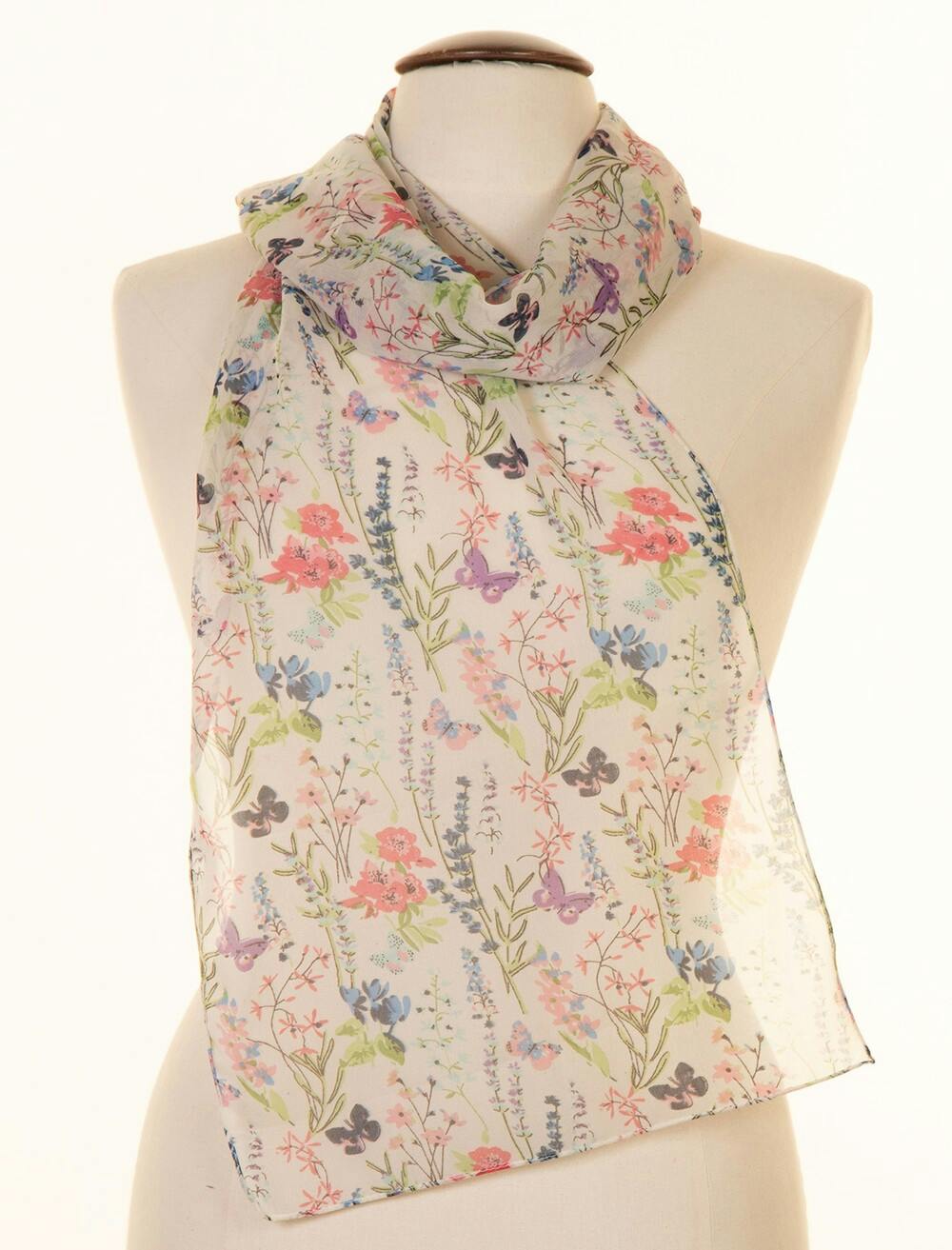 Female Isle Butterfly Print Scarf | Light Yello | EWM | EWM