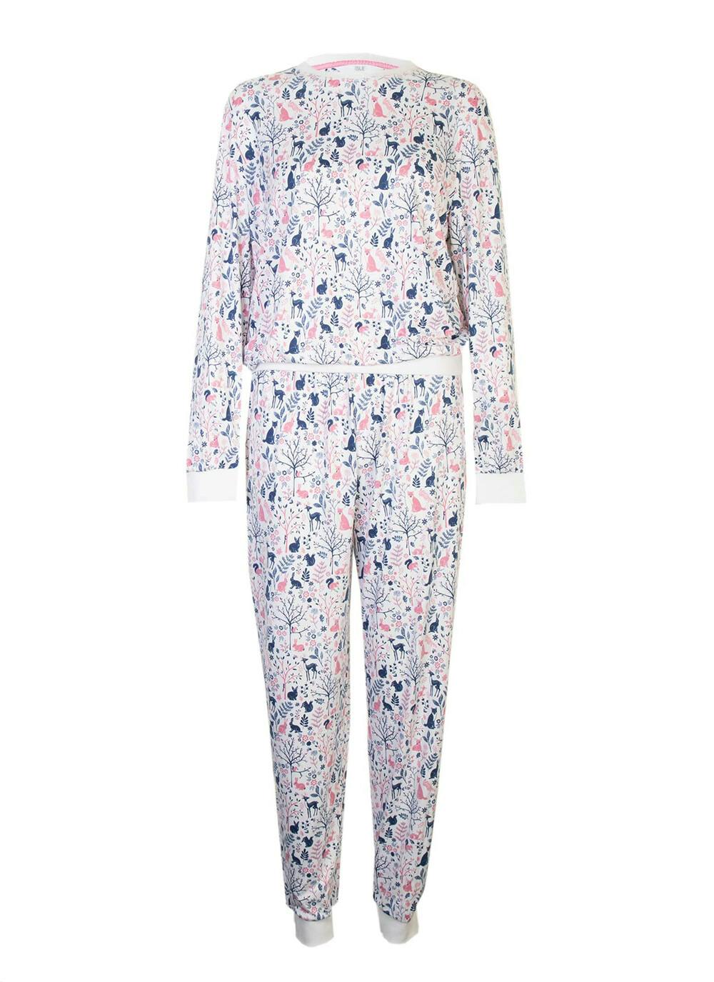Female Isle Print Pyjamas | Mid Pink | EWM | EWM
