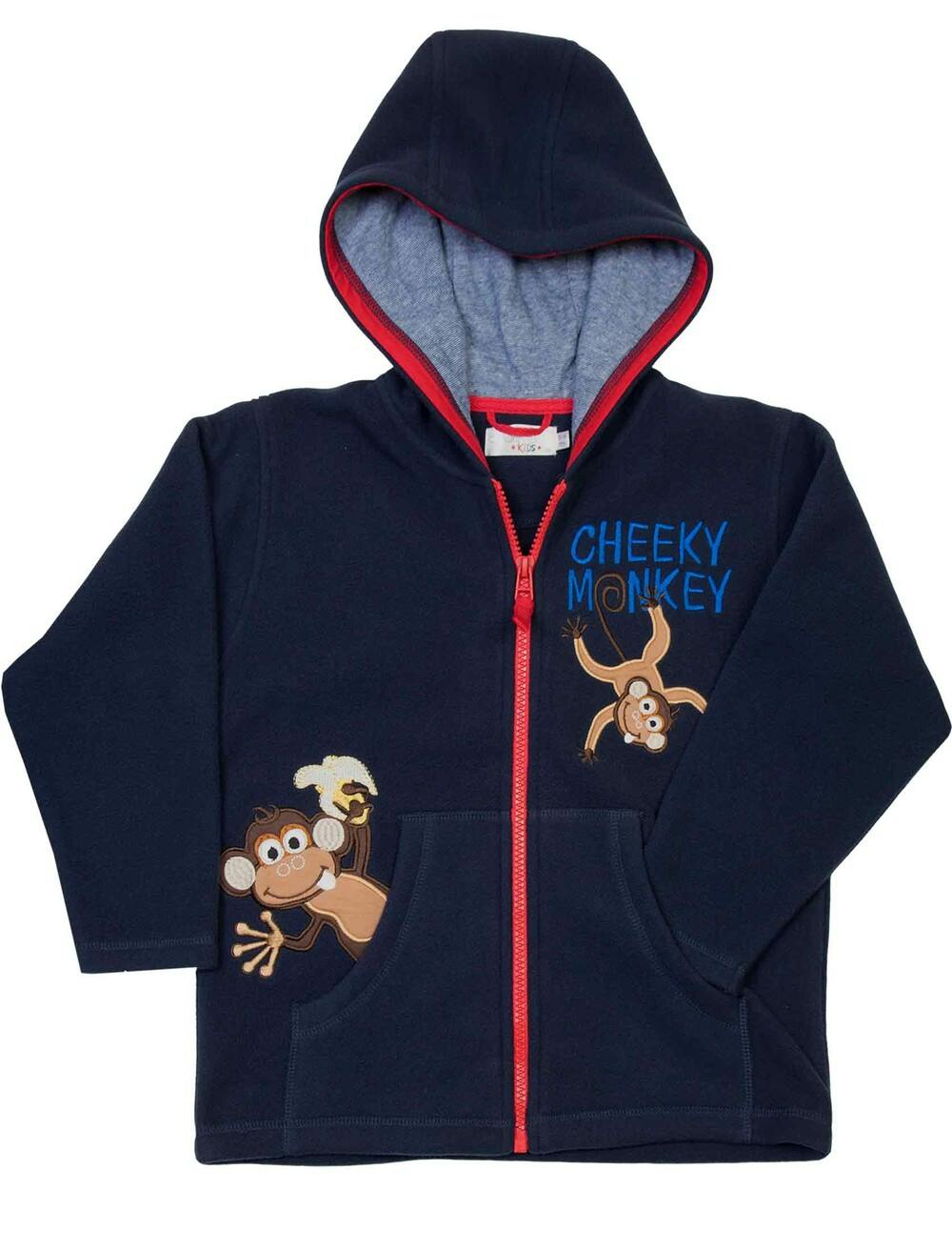 Male GR8 KIDS Boys Hooded Fleece Jacket | Dark Blue | EWM | EWM