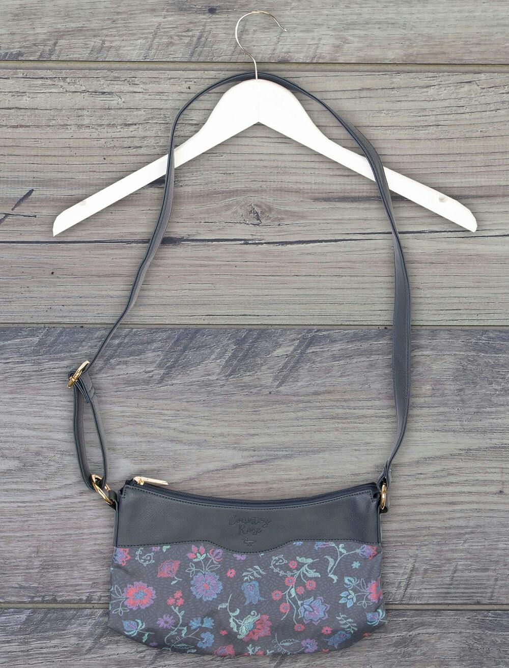 Female Isle Cross Body Bag | Mid Navy Stewart Tartan | EWM | EWM