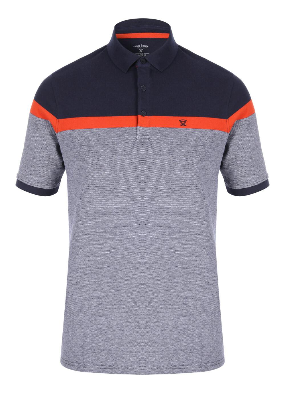 POLO BEYE YOKE STRIP | Dark Navy Stewart Tartan | EWM | EWM