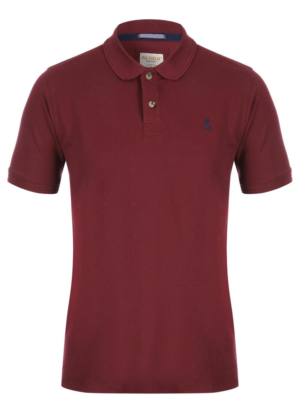 Male PG FIELD Polo Shirt | Mid Wine | EWM | EWM