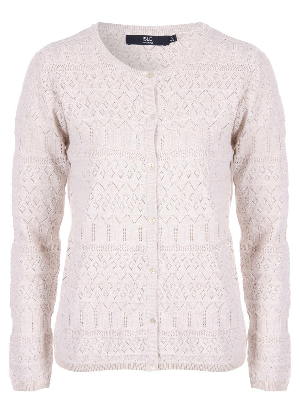Isle Stone Crew Neck Cardigan | EWM | EWM