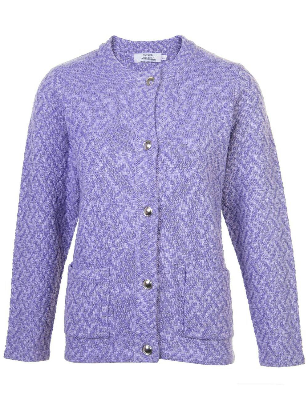 Female Honor Millburn Crew Neck Cardigan | Min Purple | EWM | EWM
