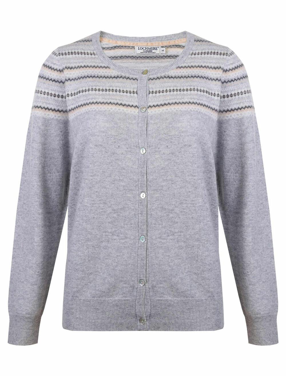 Female Lochmere Cashmere Cardigan | Grey | EWM | EWM
