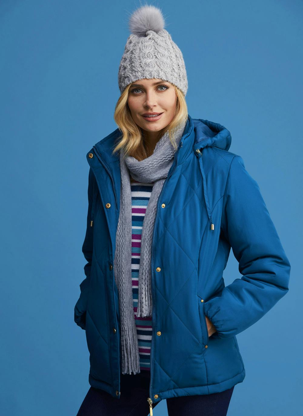 Turquoise Padded Jacket | EWM