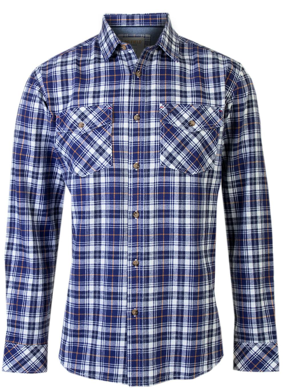 PG FIELD Shirt LS WH HVY CTN | Bright Blue | EWM | EWM