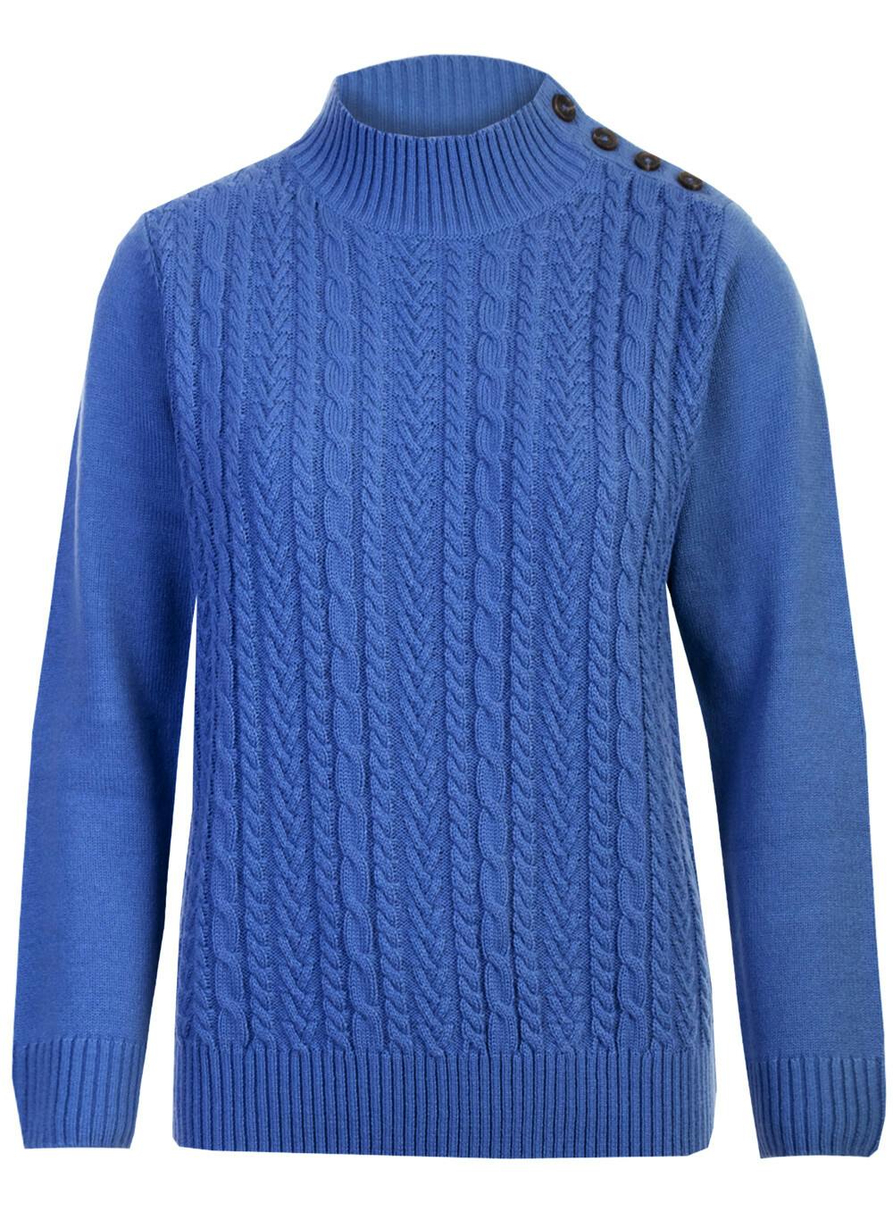Blue Turtle Neck Jumper | EWM