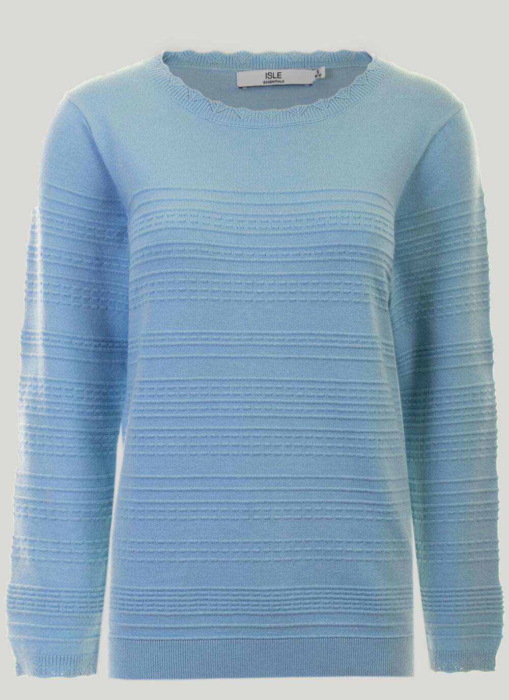 Blue Textured Jumper | EWM