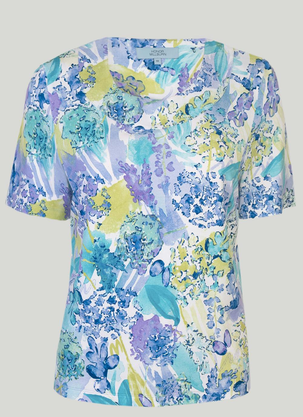 Blue Print Necklace Top | EWM