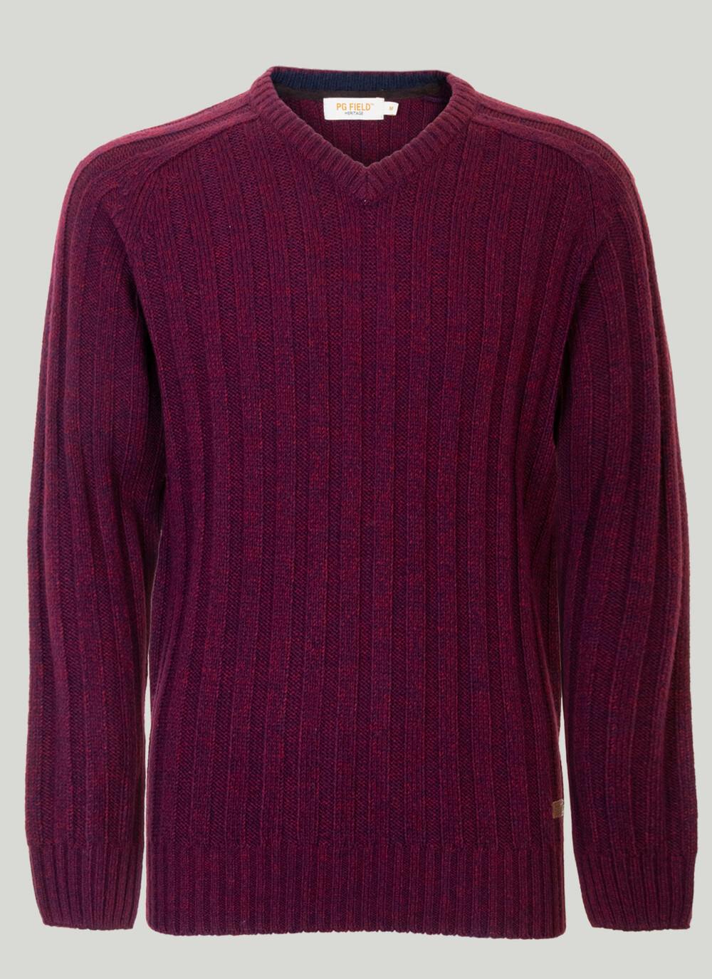 V Neck Ribbed Jumper | EWM