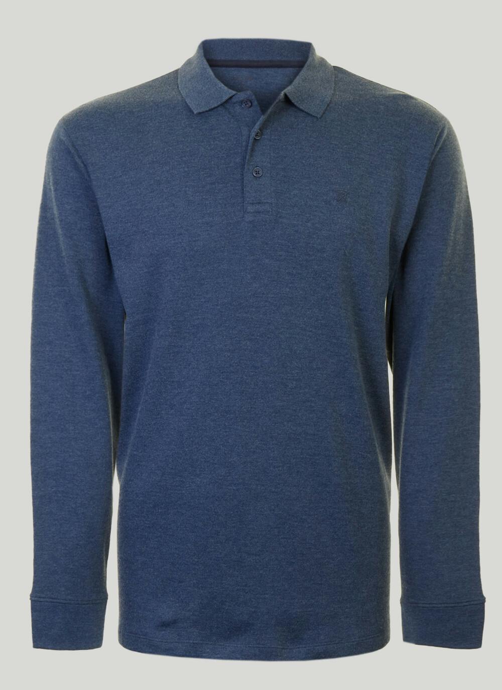 Blue Polo Neck Top | EWM
