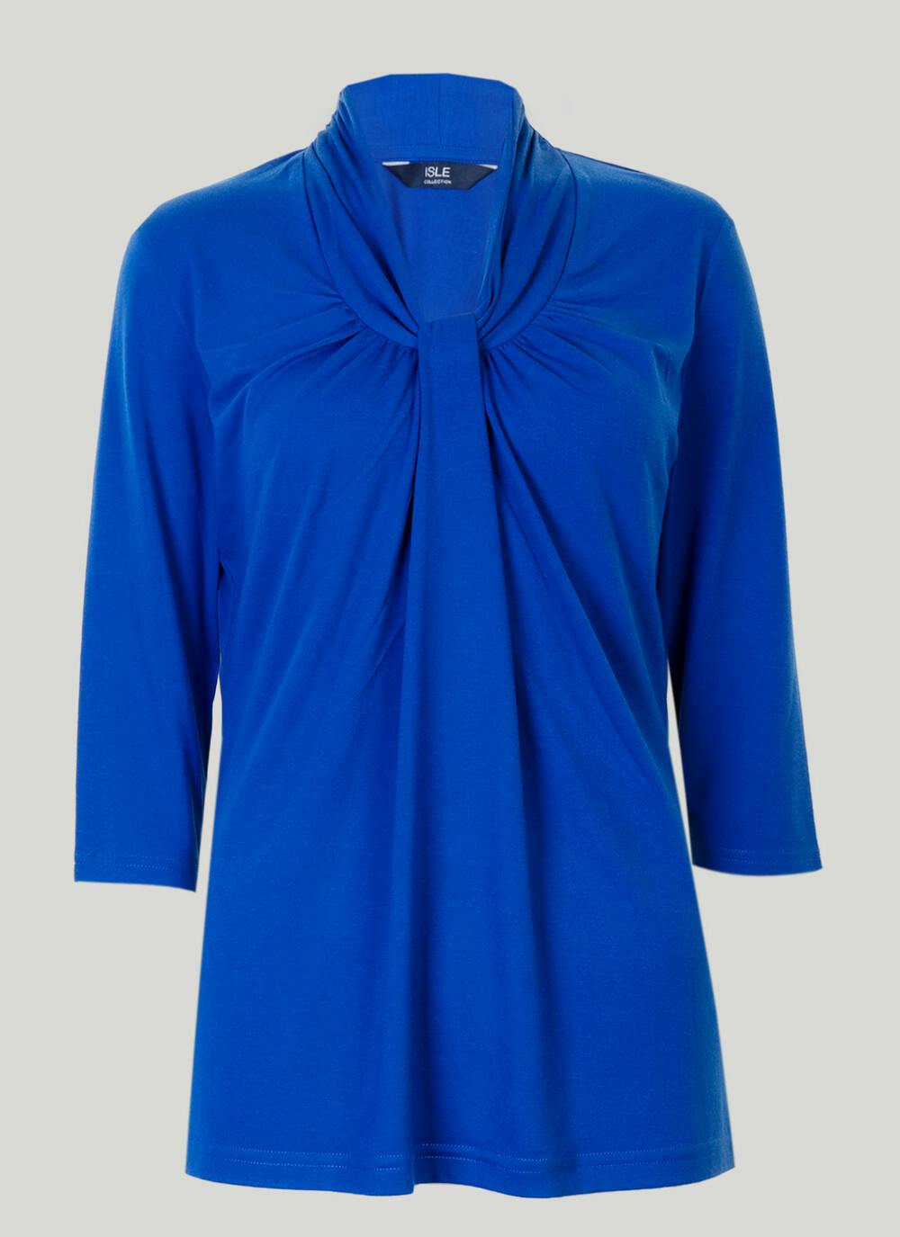 Blue Gathered Top | EWM