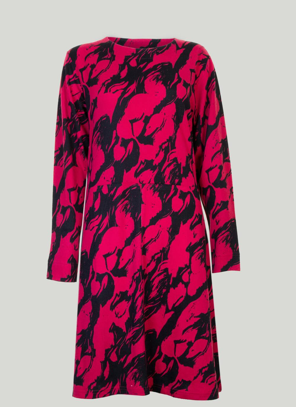 Raspberry Printed Dress | EWM