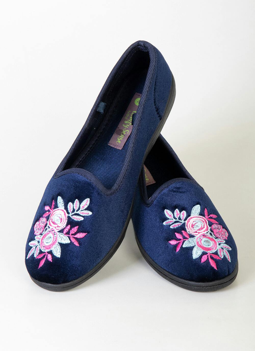 Navy Ballerina Slipper | EWM