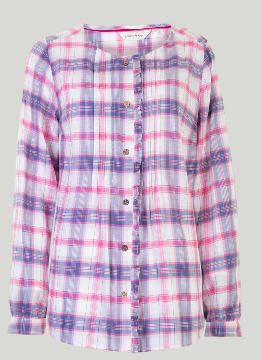 Pink Check Blouse | EWM