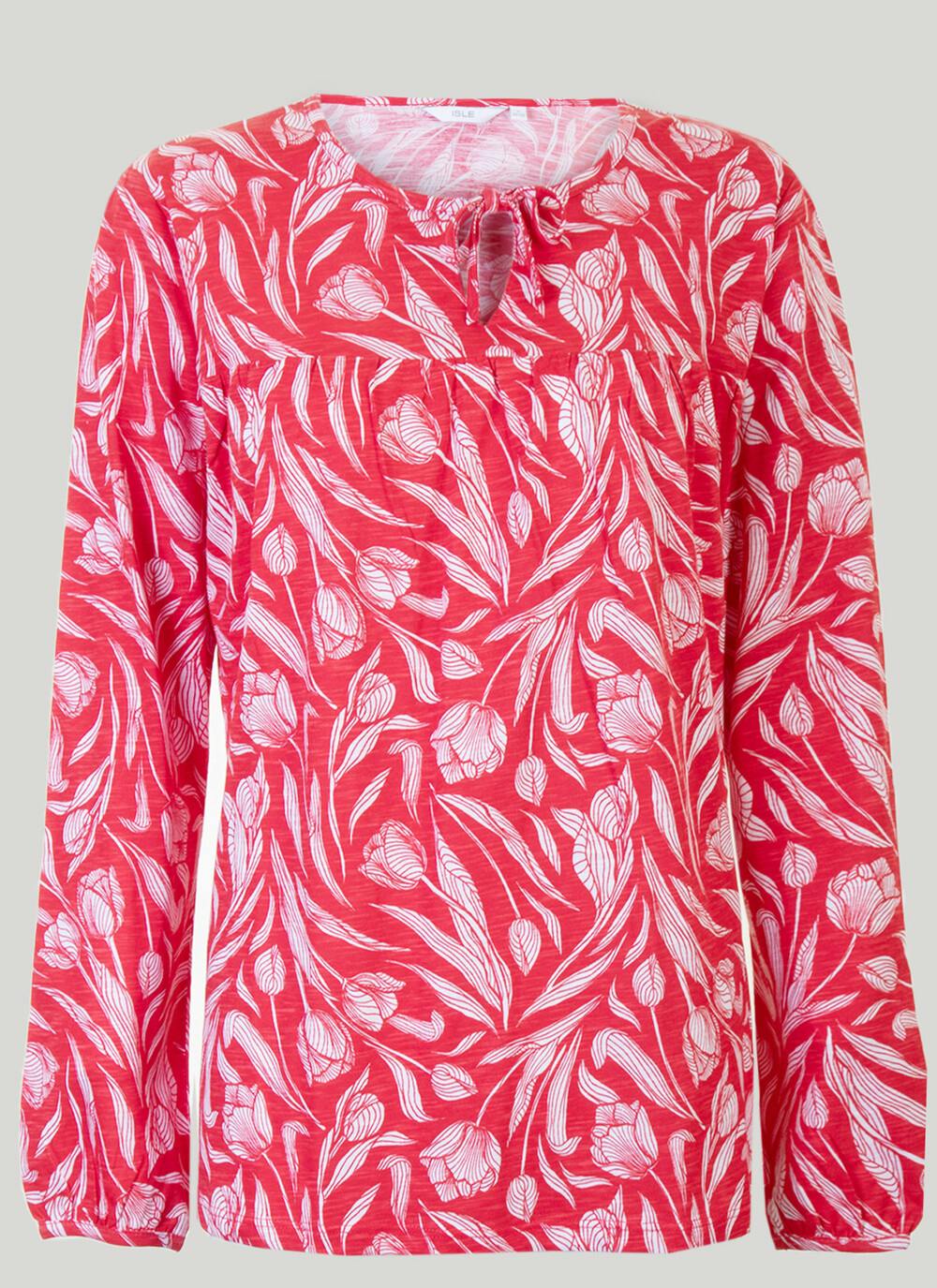 Red Print Top | EWM
