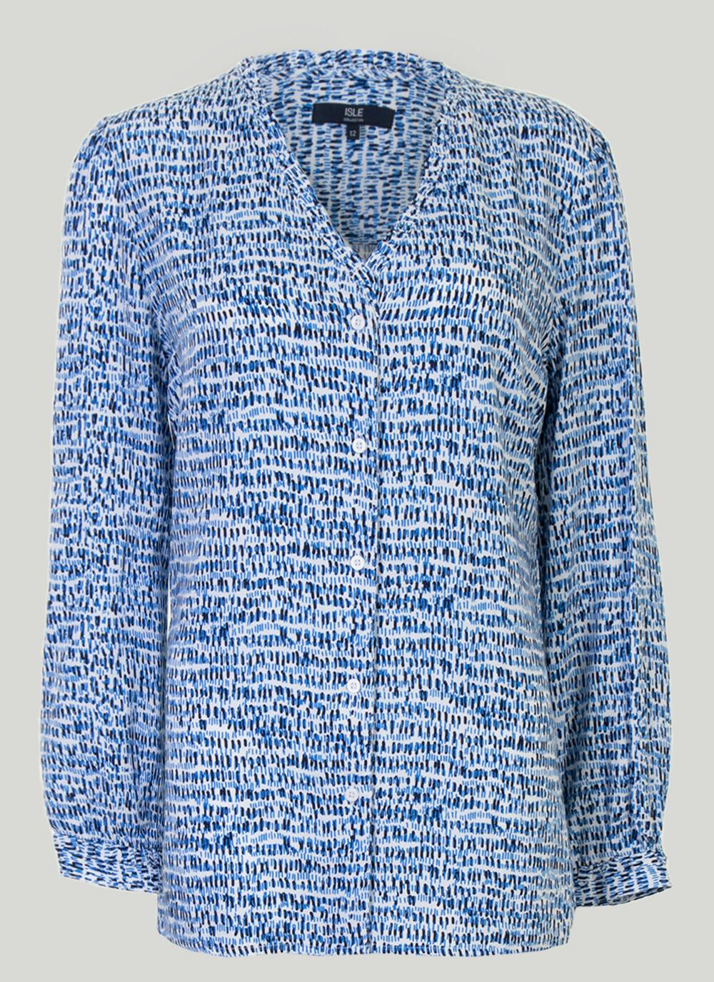 Blue Printed Blouse | EWM