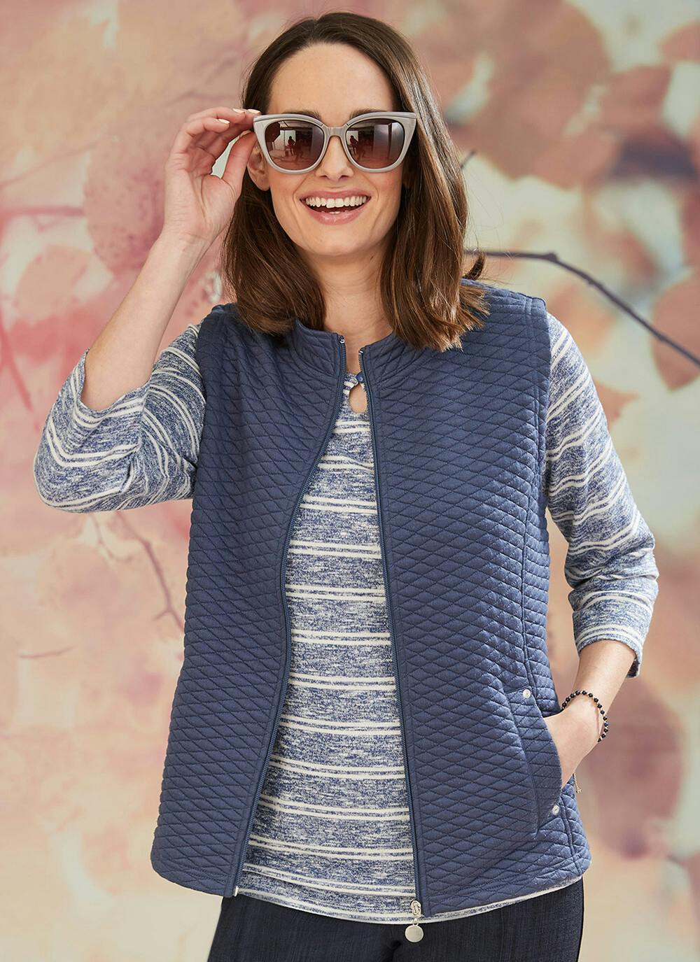 Navy Quilted Jacket | EWM
