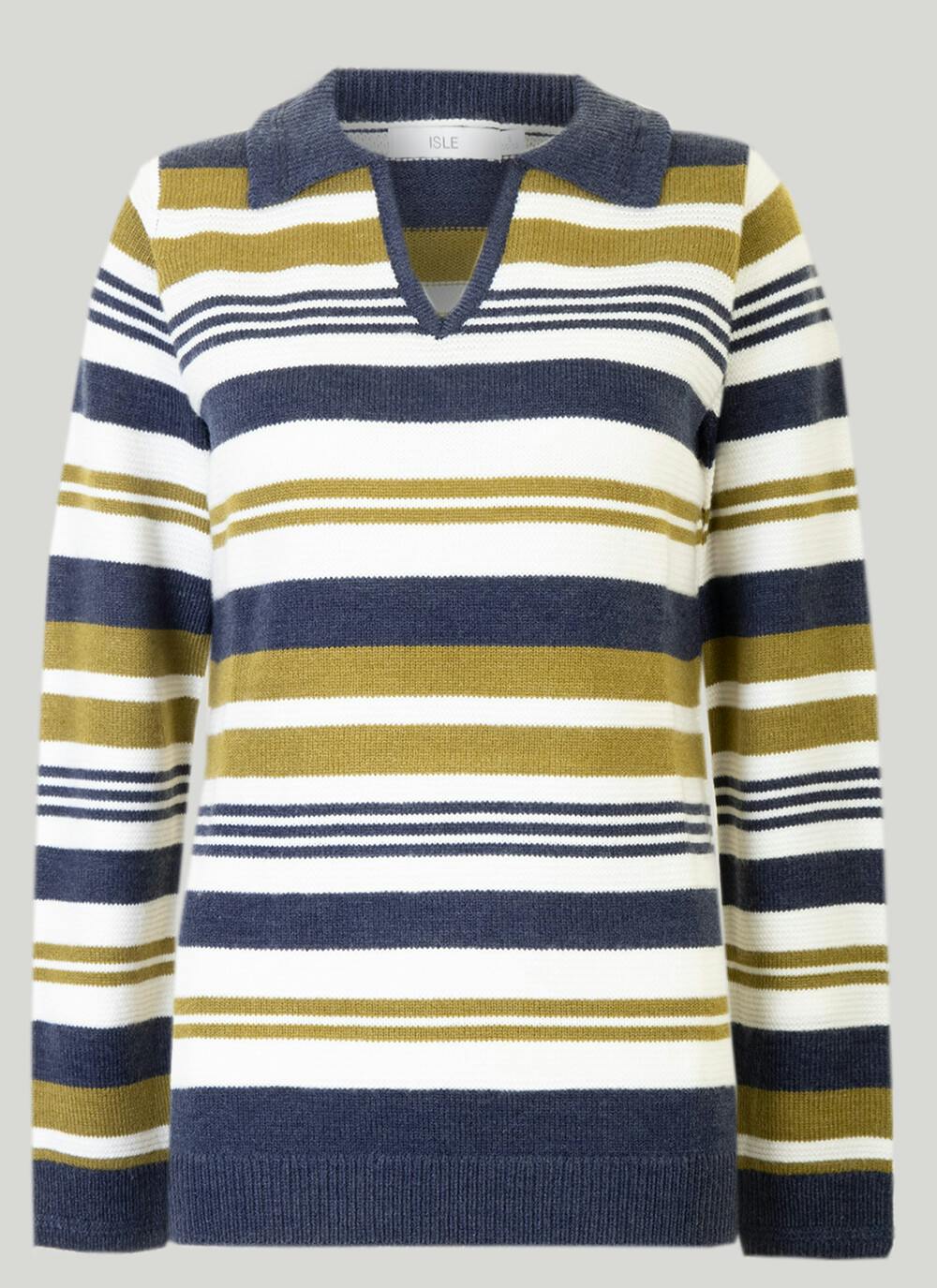 Collared Stripe Jumper | EWM