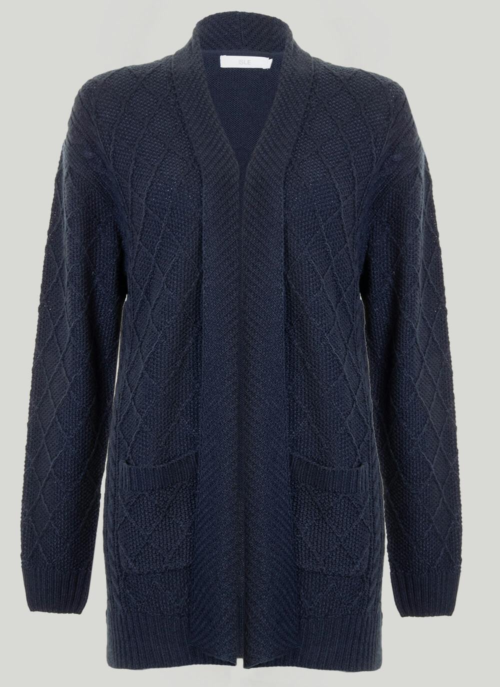 Navy Edge To Edge Cardigan | EWM