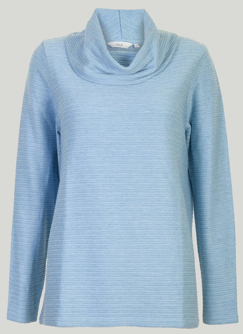 Blue Cowl Neck Top | EWM