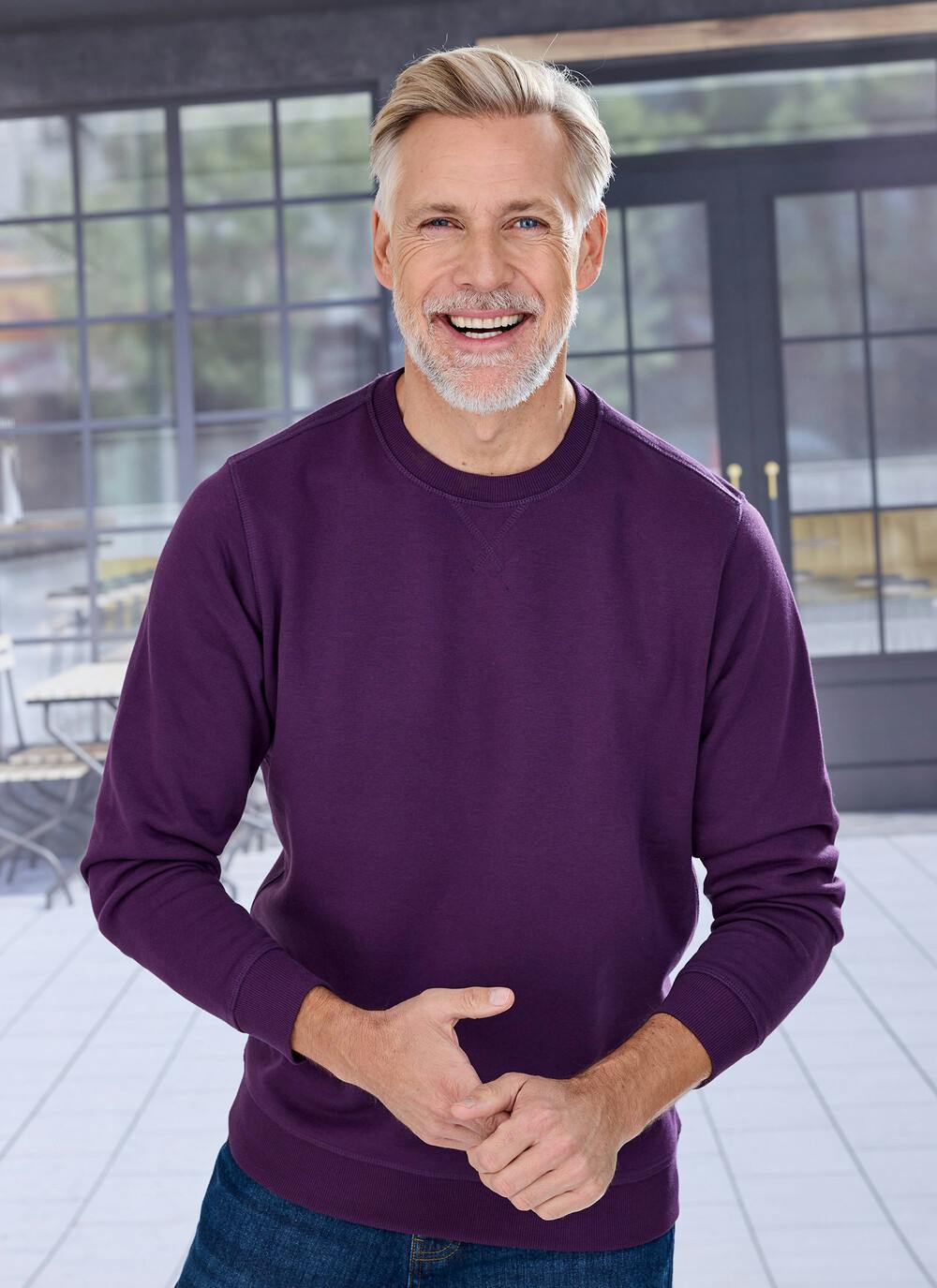 Purple Crew Neck Sweatshirt | EWM