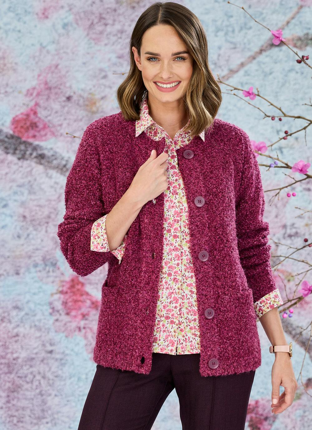 Magenta Cardigan | EWM