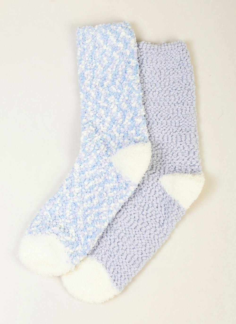 2 Pack Blue Popcorn Socks | EWM