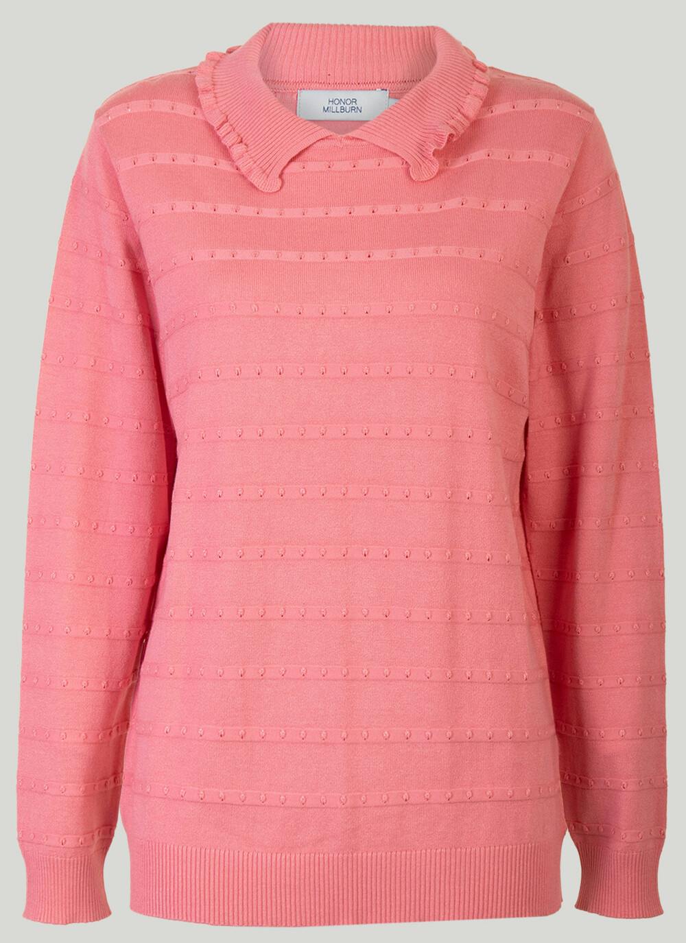 Coral Frill Collar Jumper | EWM