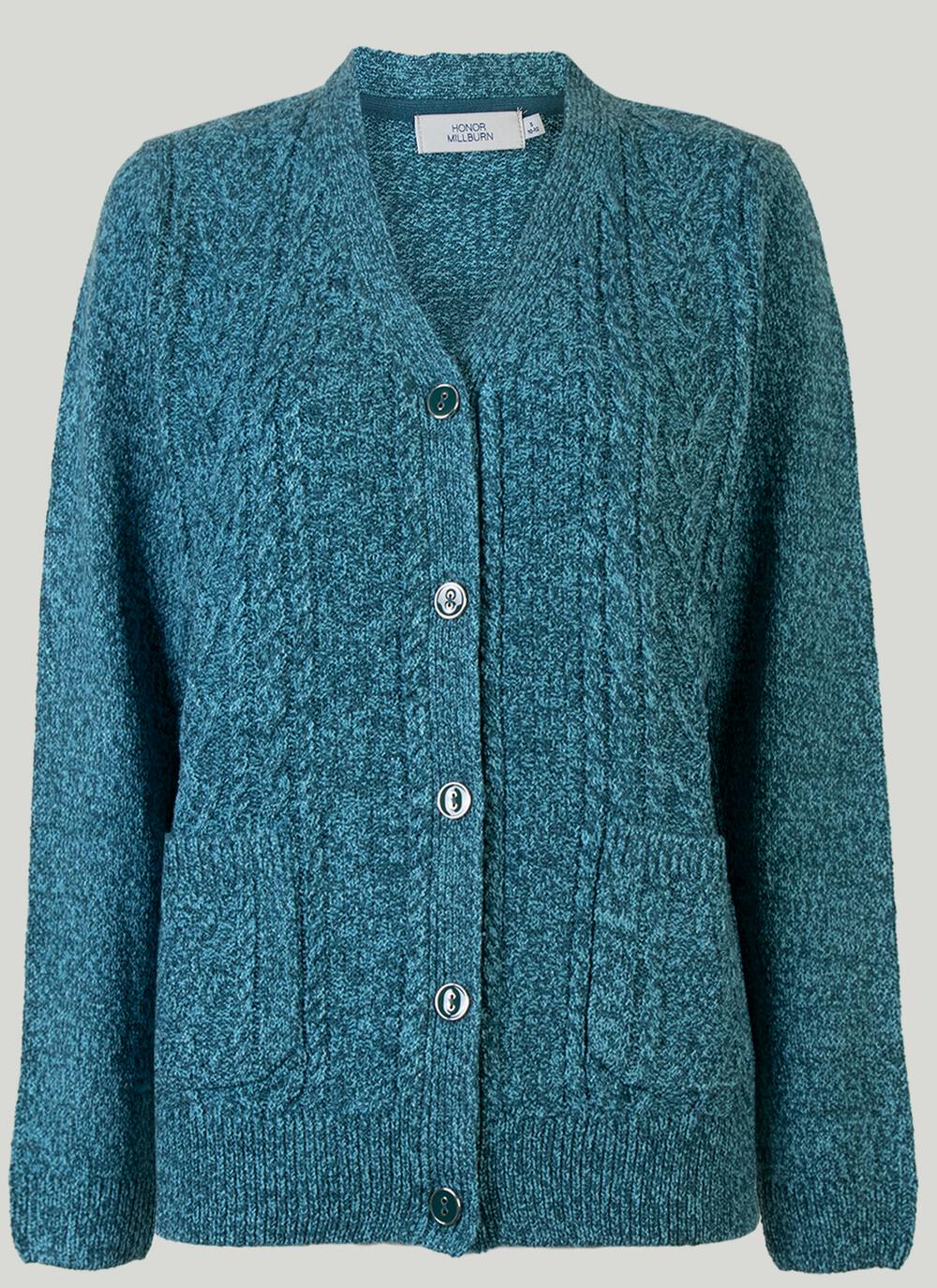 Teal V Neck Cardigan | EWM