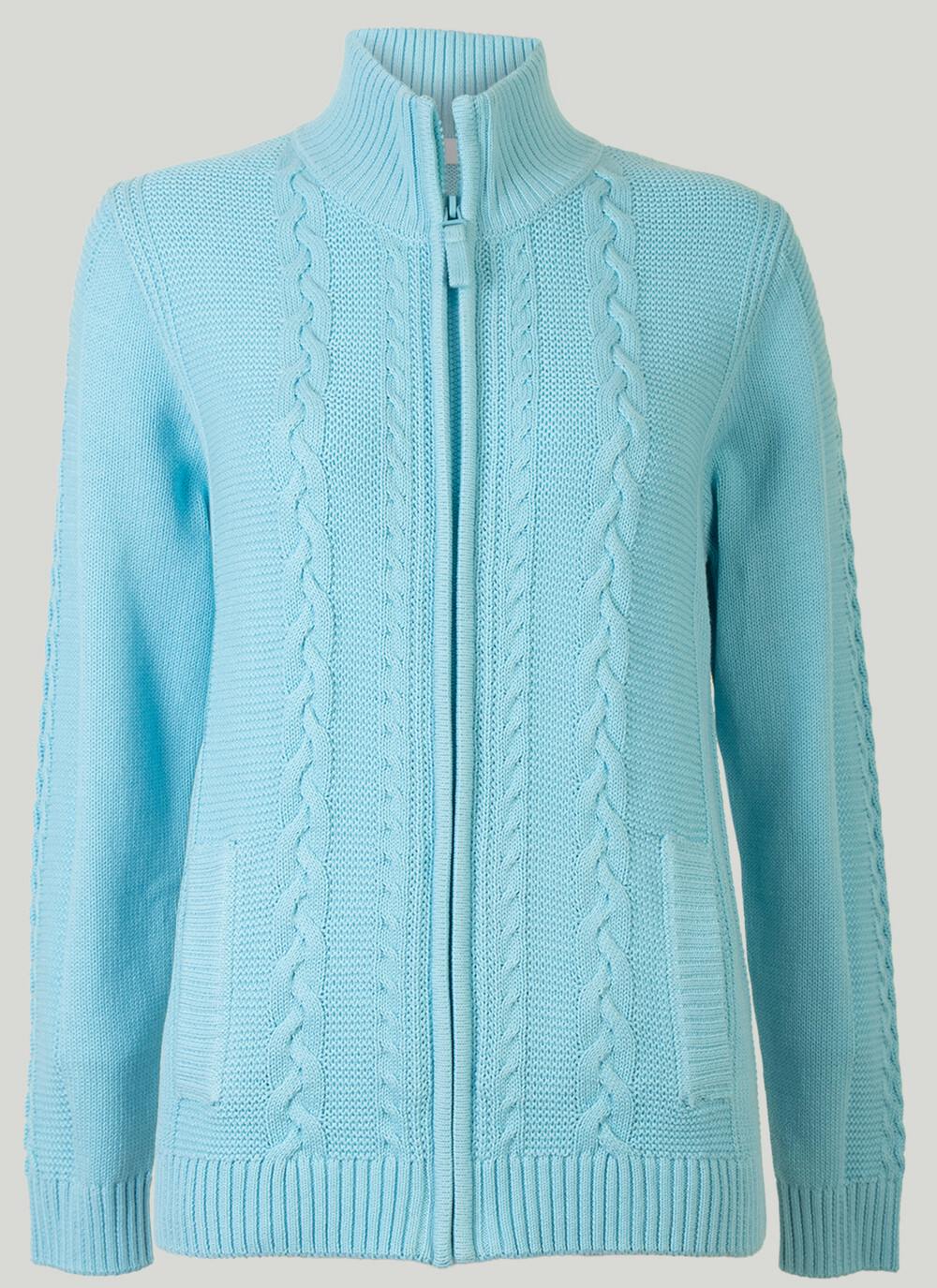 Cotton Zip Cardigan | EWM