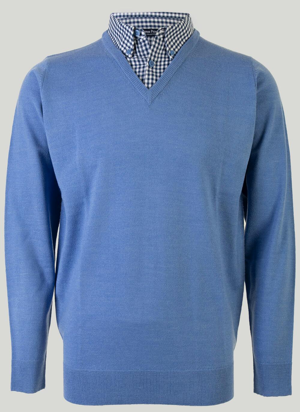 Fine Knit Shirt Insert Jumper | EWM