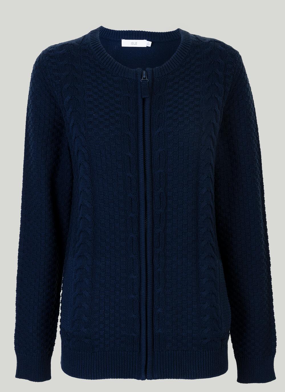 Cotton Zip Cardigan | EWM