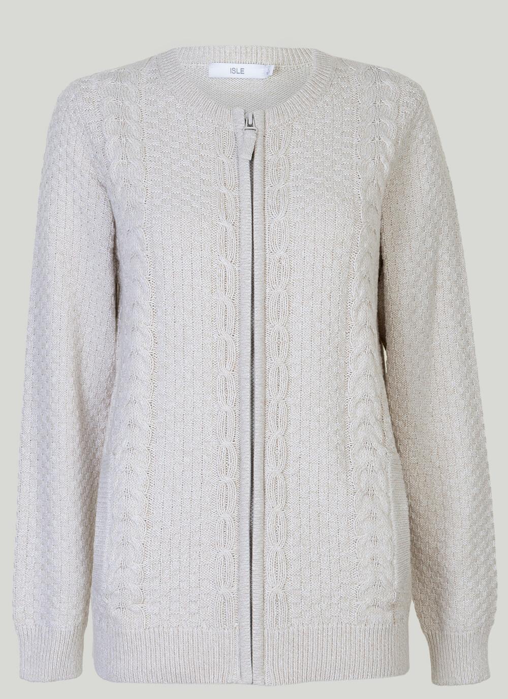 Cotton Zip Cardigan | EWM