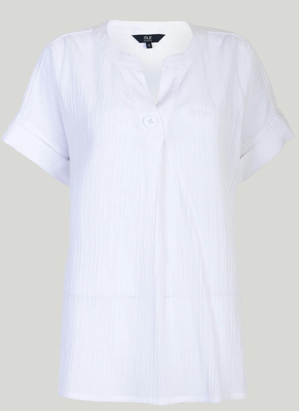 White Textured Tunic | EWM