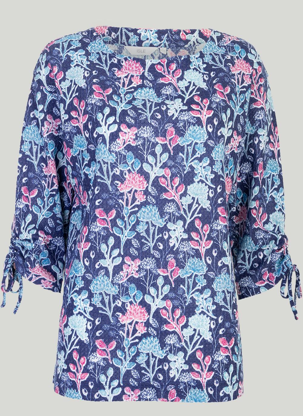Tie-Sleeve Print Top | EWM