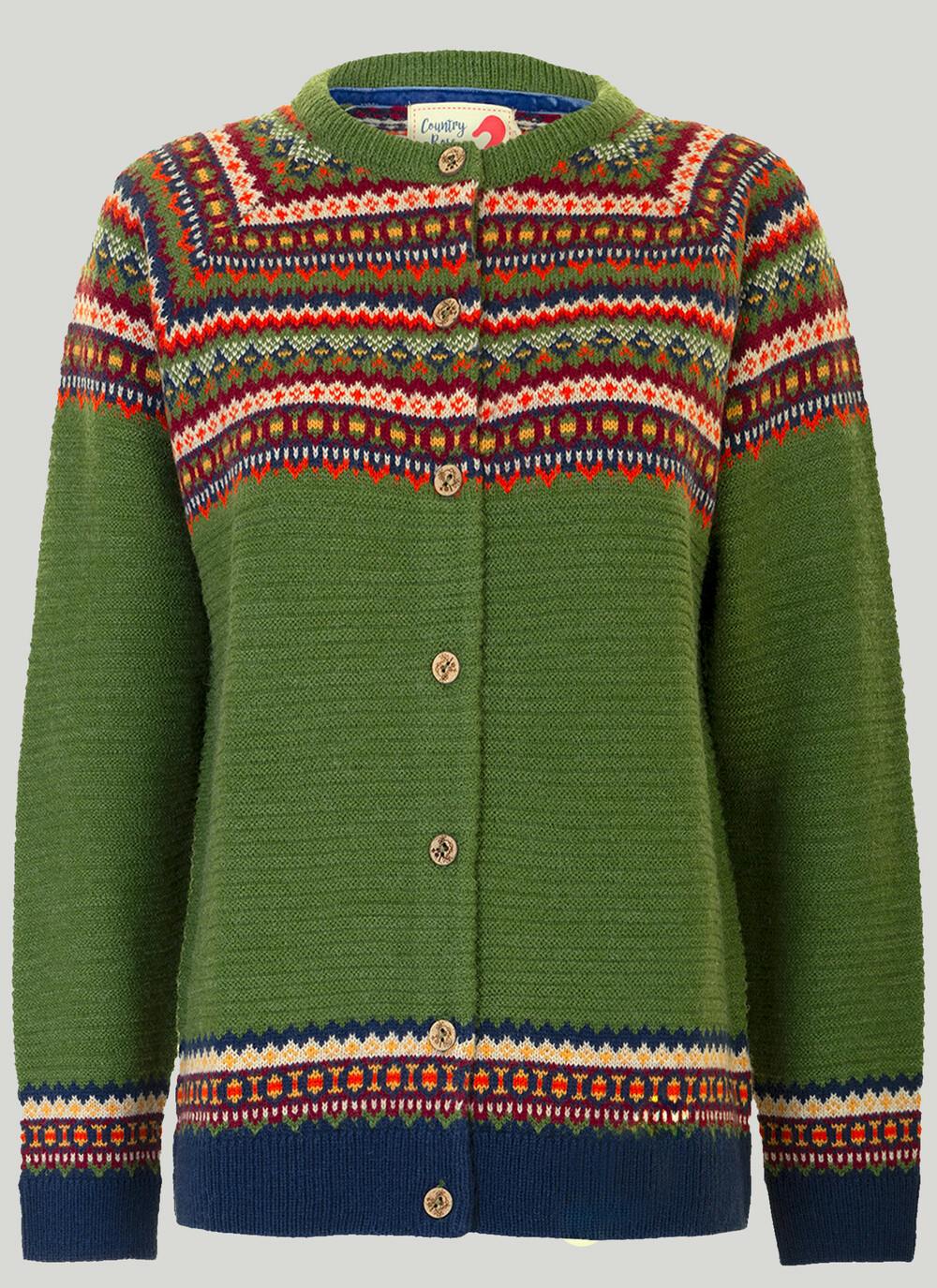 Crew Neck Fairisle Cardigan | EWM