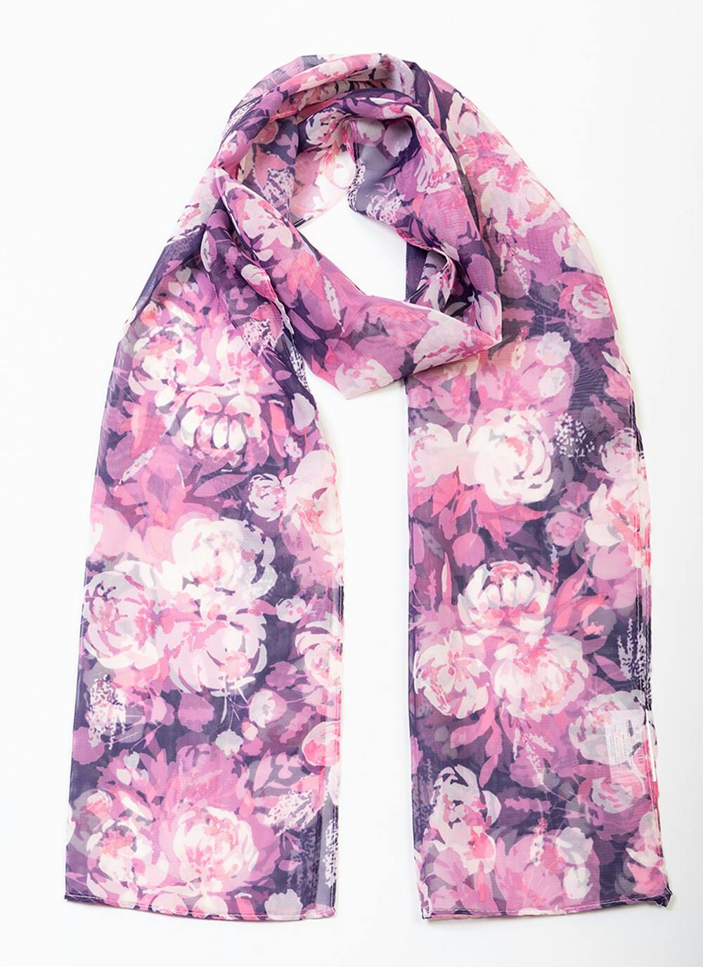 Pink Floral Print Scarf | EWM