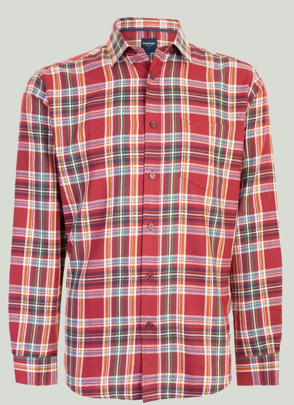 Long Sleeve Twill Check Shirt | EWM
