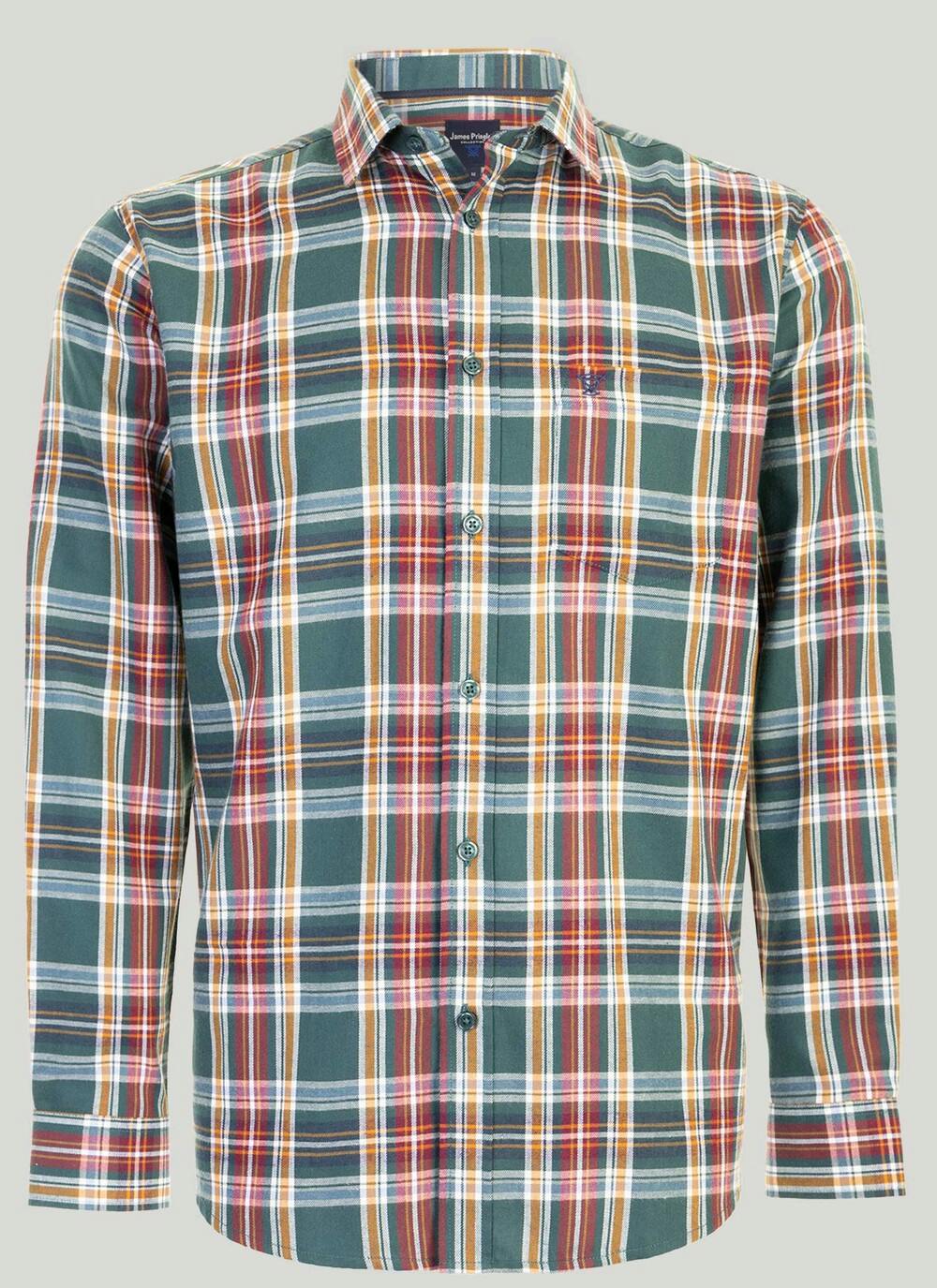 Long Sleeve Twill Check Shirt | EWM