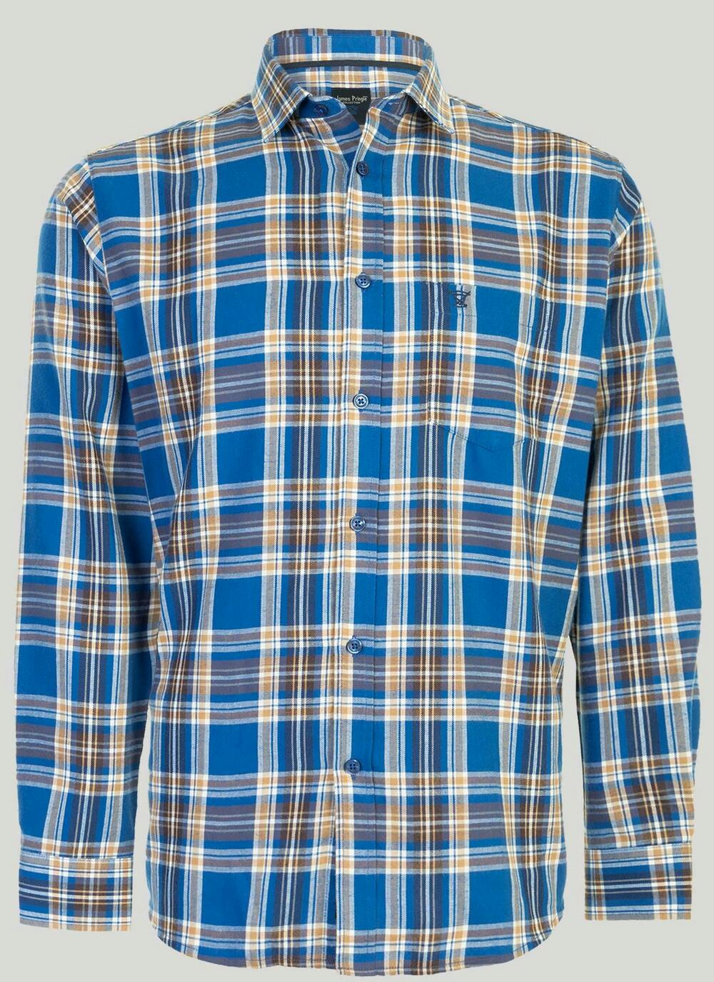 Long Sleeve Twill Check Shirt | EWM