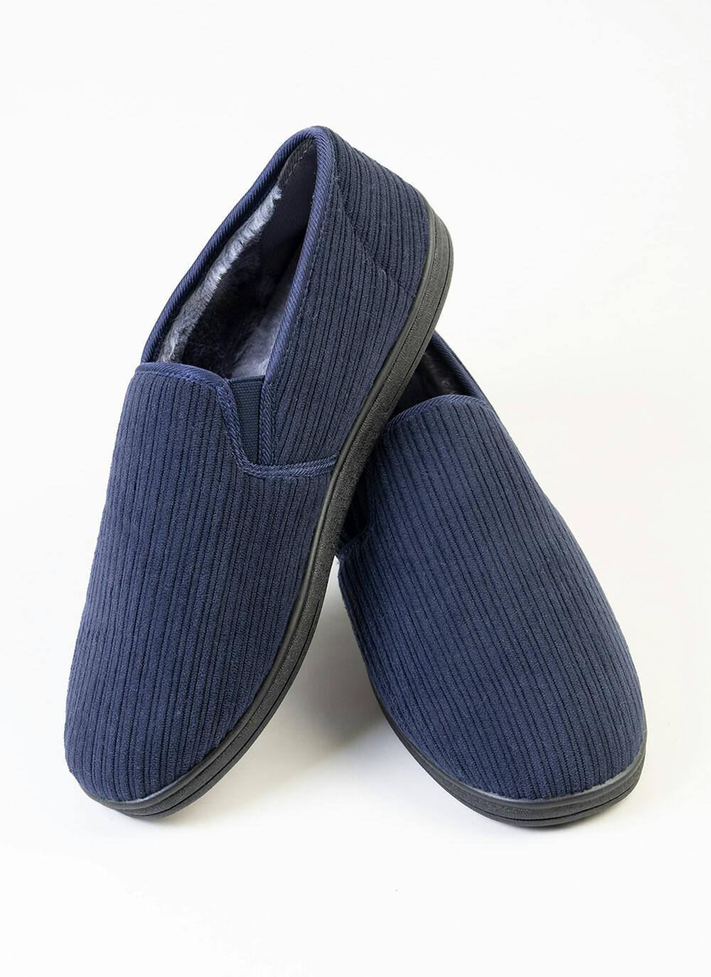 Navy Cord Slippers | EWM