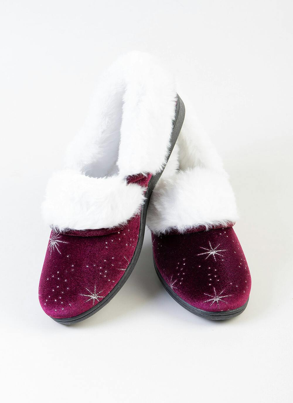 Wine Sparkle Star Slippers | EWM