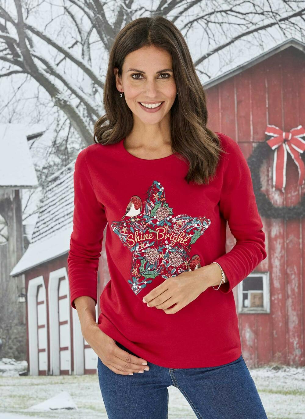 Red Embellished Top | EWM