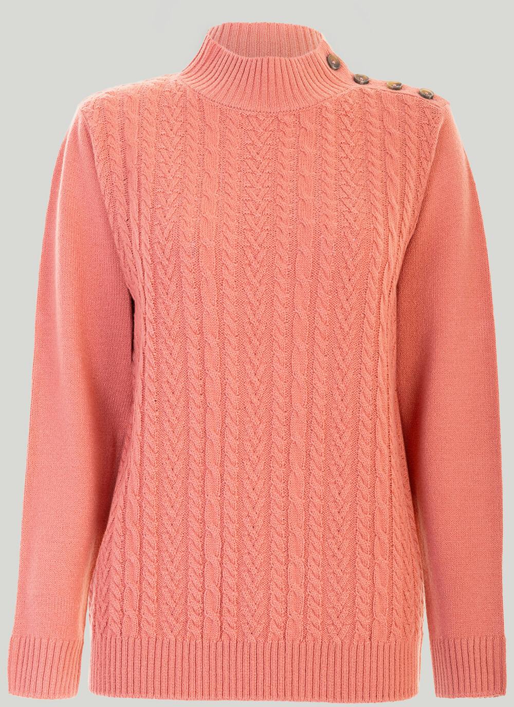 Button Detail Turtle Neck Jumper | EWM