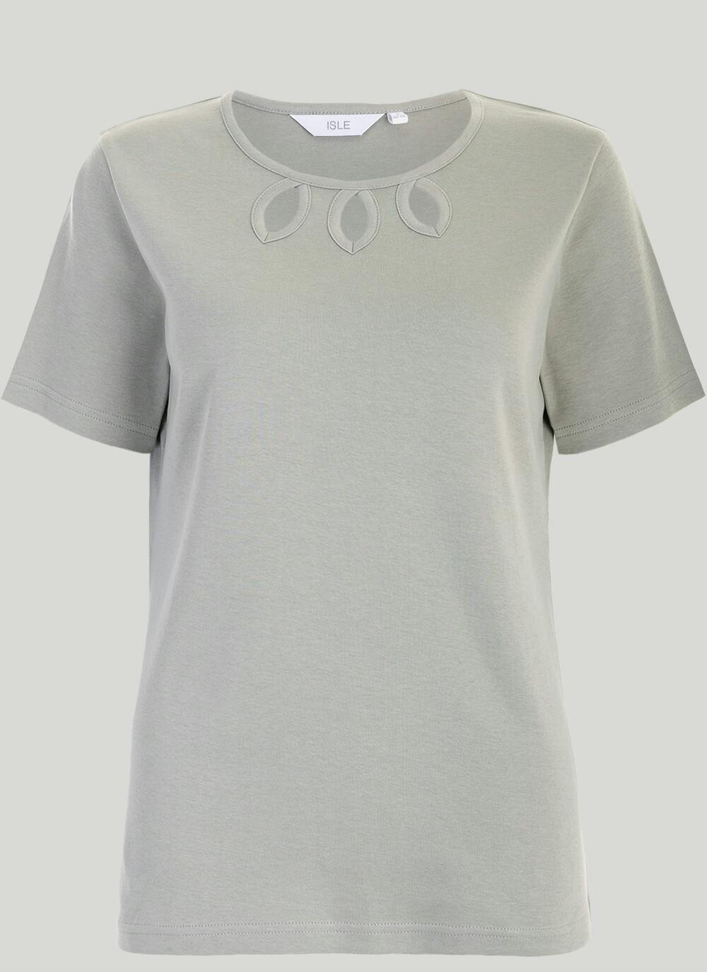 Pure Cotton Keyhole T-Shirt | EWM