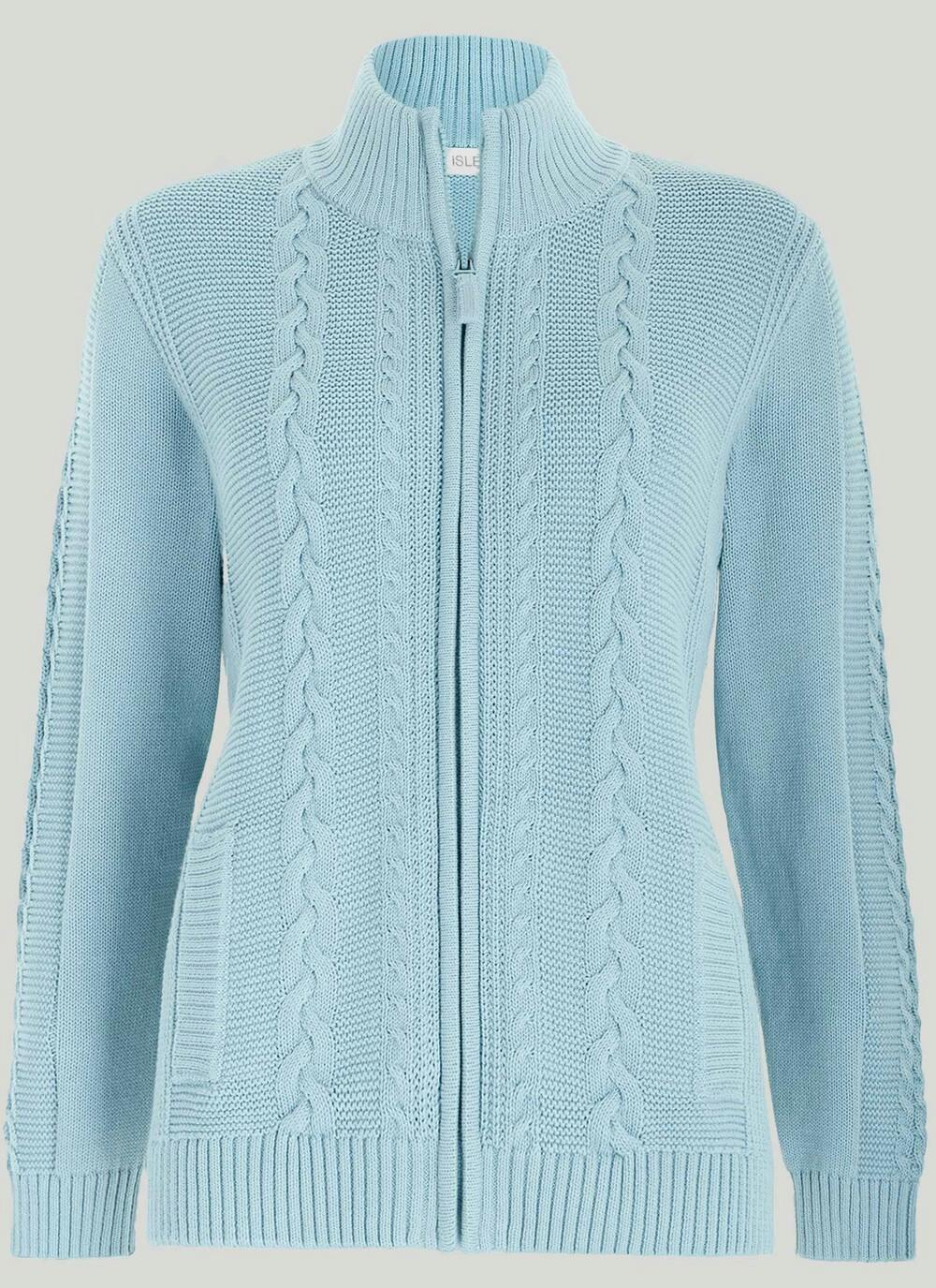 Pure Cotton Zip Through Cardigan | EWM