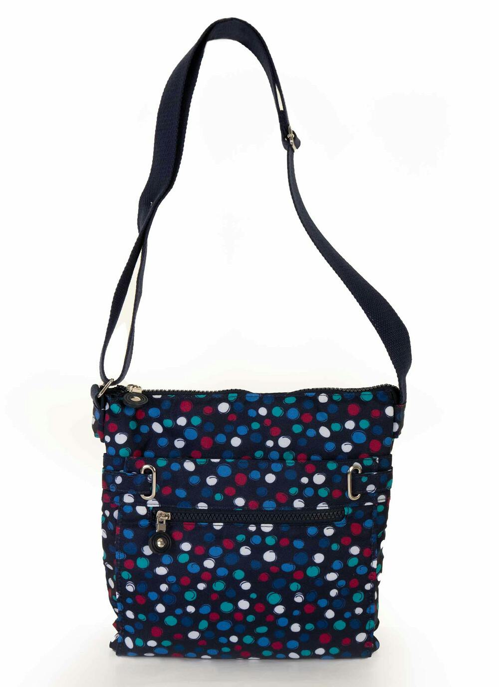 Female Isle Spot Print Bag | Mid Navy Stewart Tartan | EWM | EWM